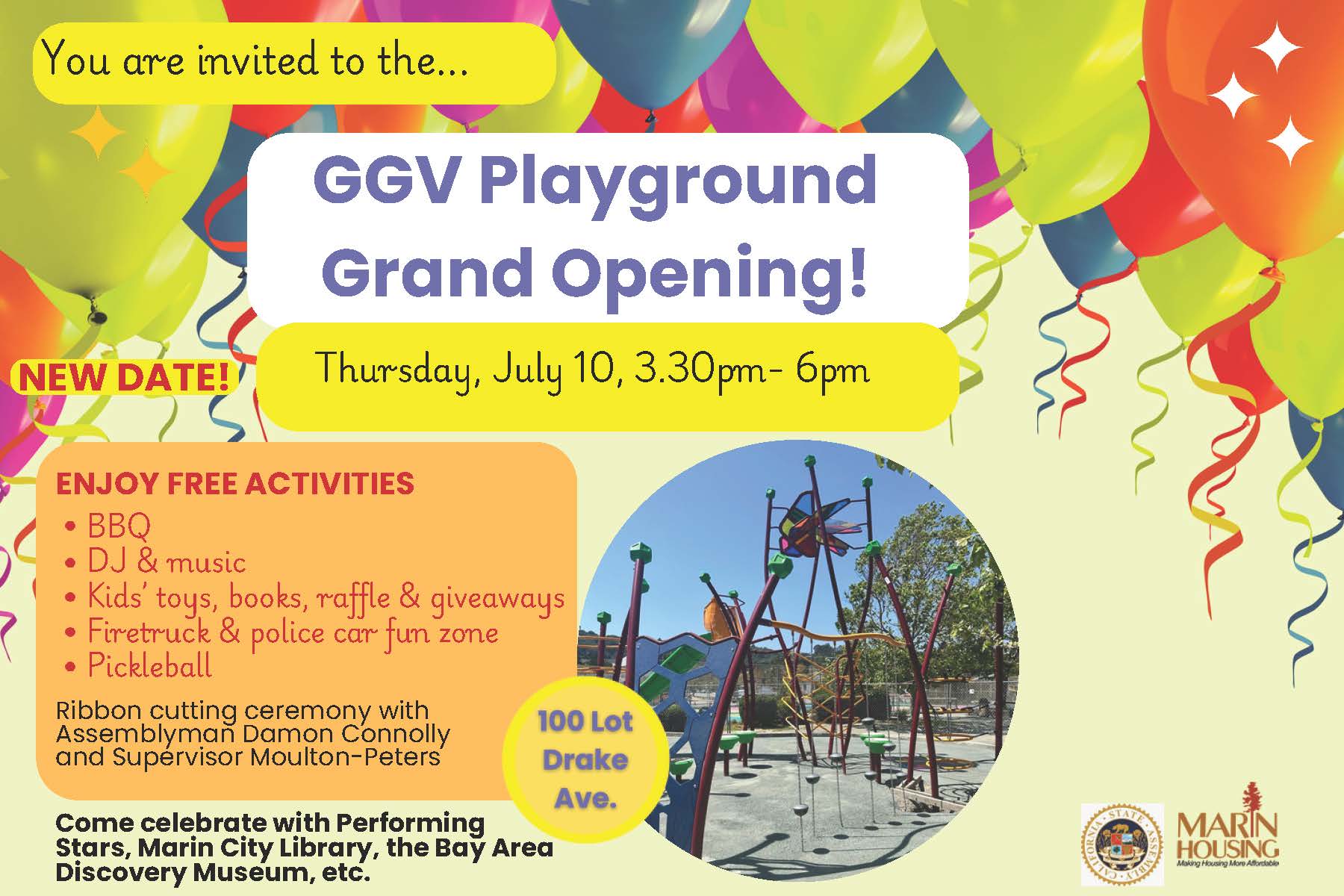 Golden Gate Village Playground Grand Opening | Marin City Calendar